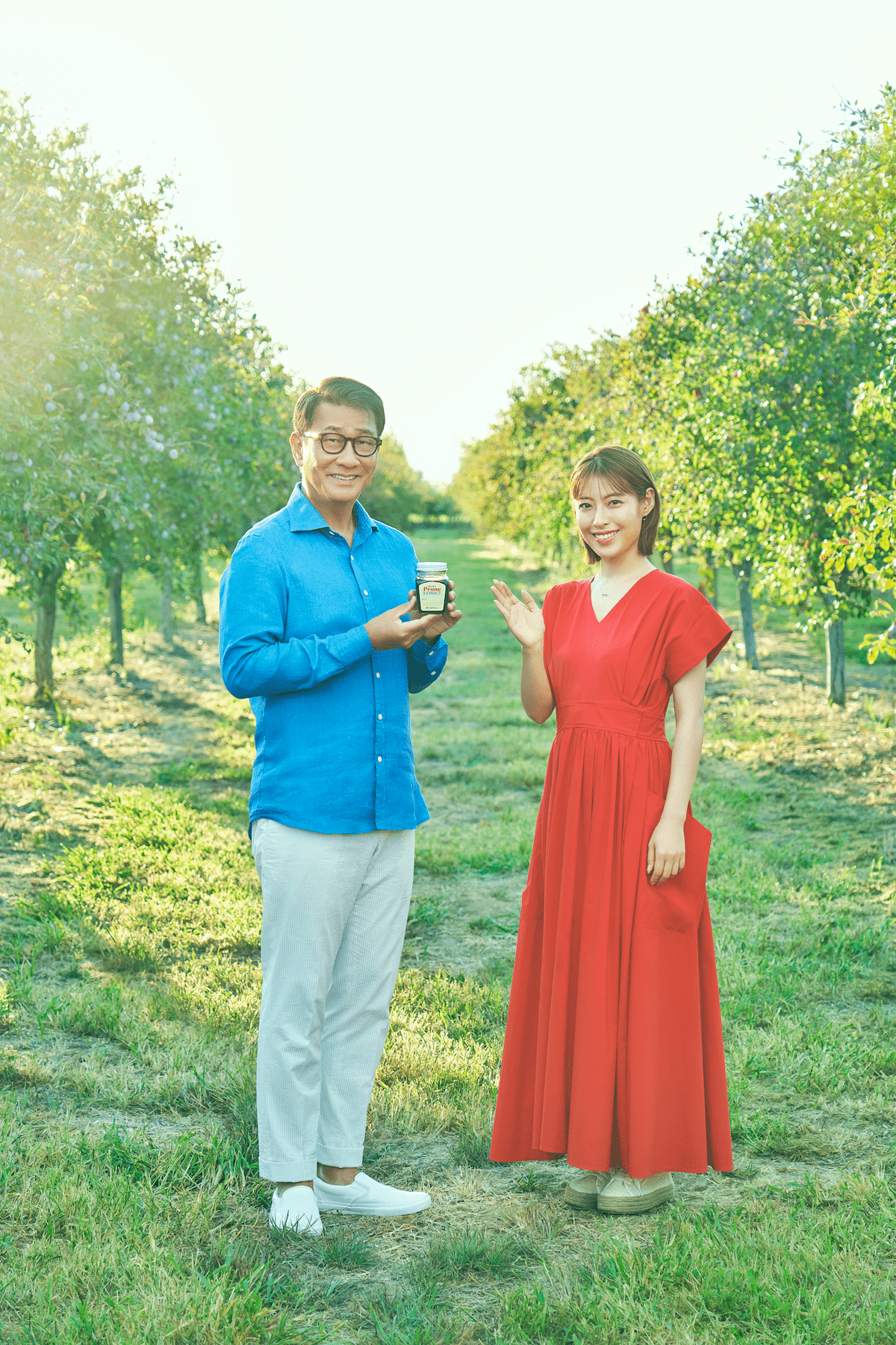 中井貴一と瀧本美織がカリフォルニアのミキプルーン農園を訪問！「変わらない良さ」を噛みしめるミキプルーンの新TVCM が放映開始 | Cube ニュース